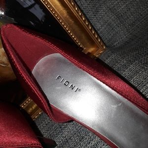 FIONI Clothing | Shoes | Nwot Fioni Red Satin Pumps | Poshmark